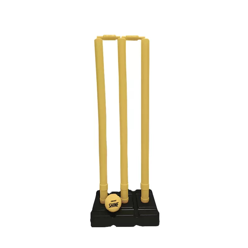 Plastic Cricket Stump Wicket Set Yellow | Cricketer Point – Cricketer ...