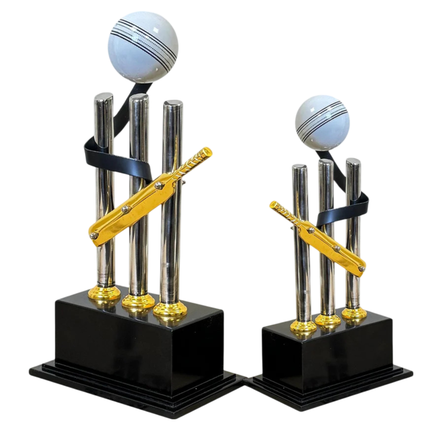 Cricket Bat Ball & Stump Trophy – Buy Online Now – Cricketer Point ...
